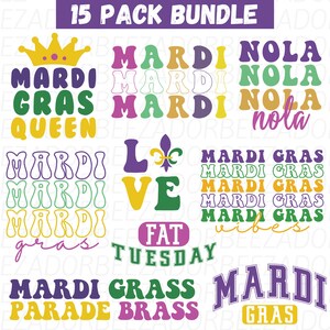 Retro Mardi Gras Svg Png Bundle, Mari Gras Svg Bundle, Fat Tuesday Svg ...