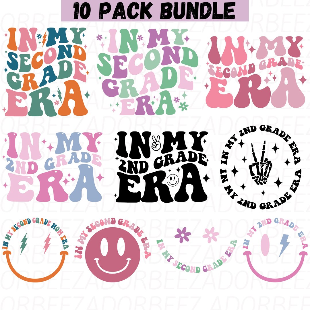 In My Second-grade Era Svg Png Bundle, 2nd-grade Era Png, Back-to ...
