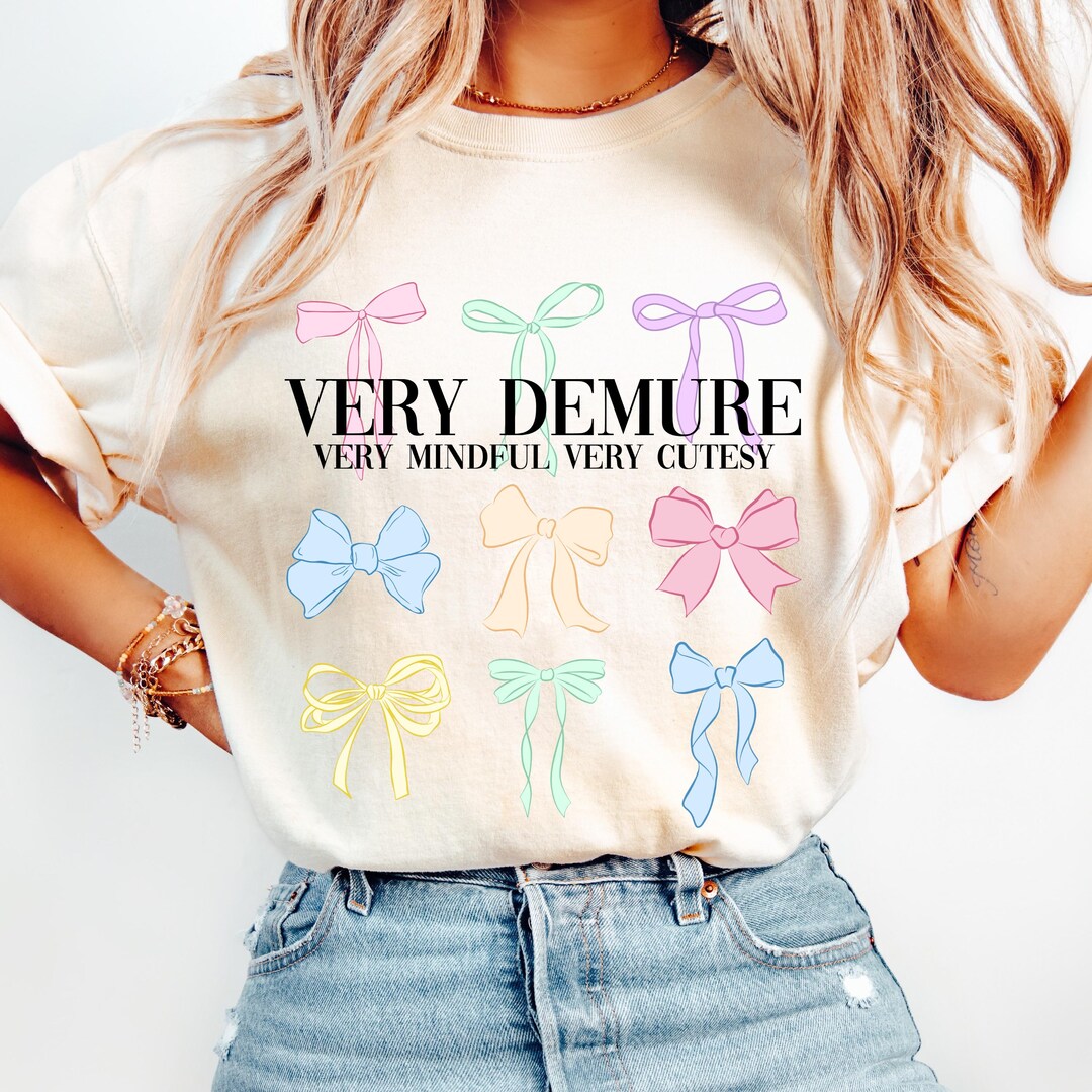 Coquette Very Demure, Very Mindful Very Cutesy Png, Groovy Demure PNG ...