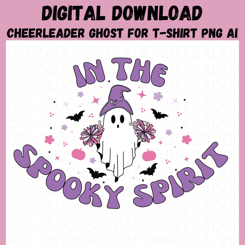 In the Spooky Season T-shirt Png, Cheerleader Ghost Png for Tshirt ...