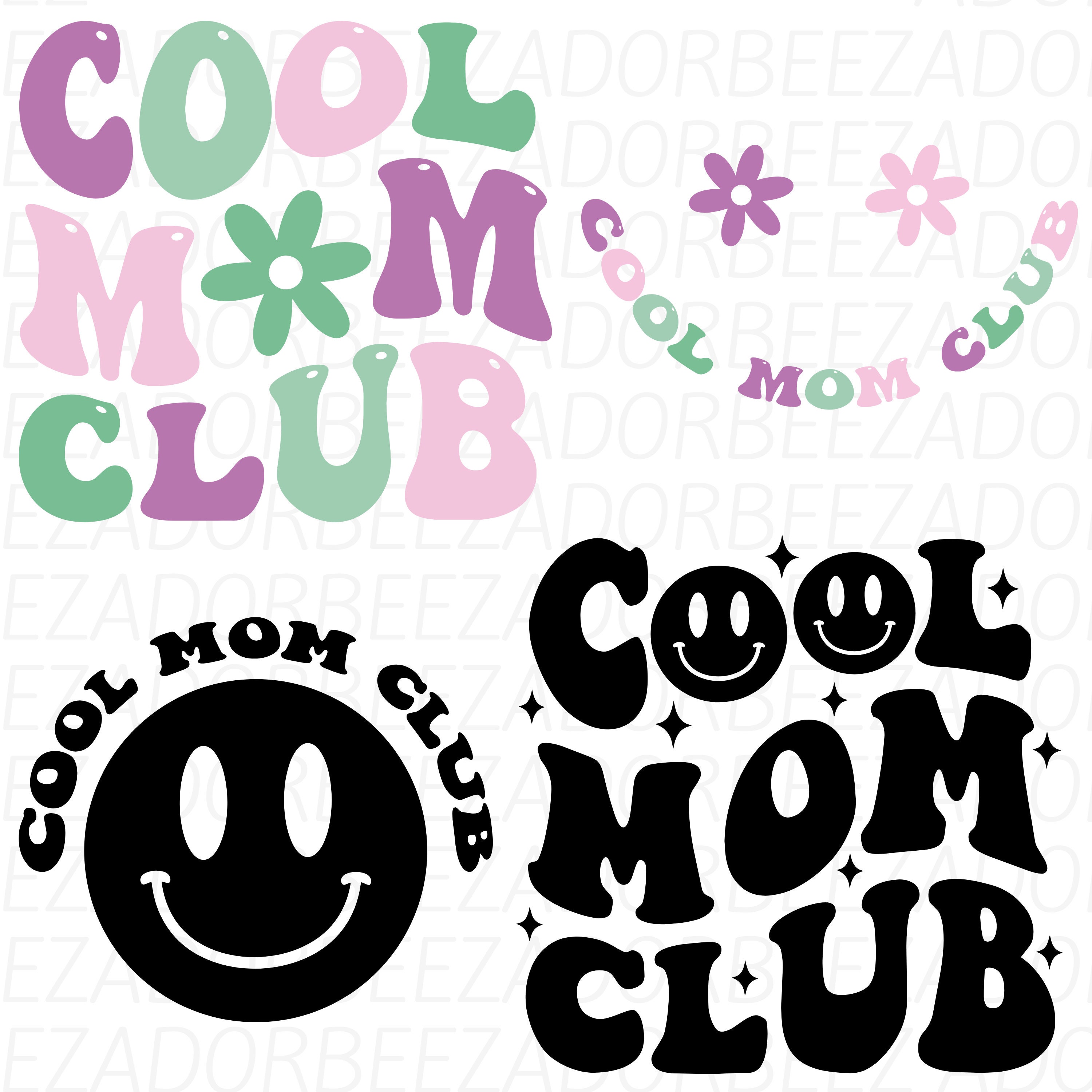 Cool Mom Club Svg Png Bundle, Cool Mom Club Shirt Designs, Cool Mom ...