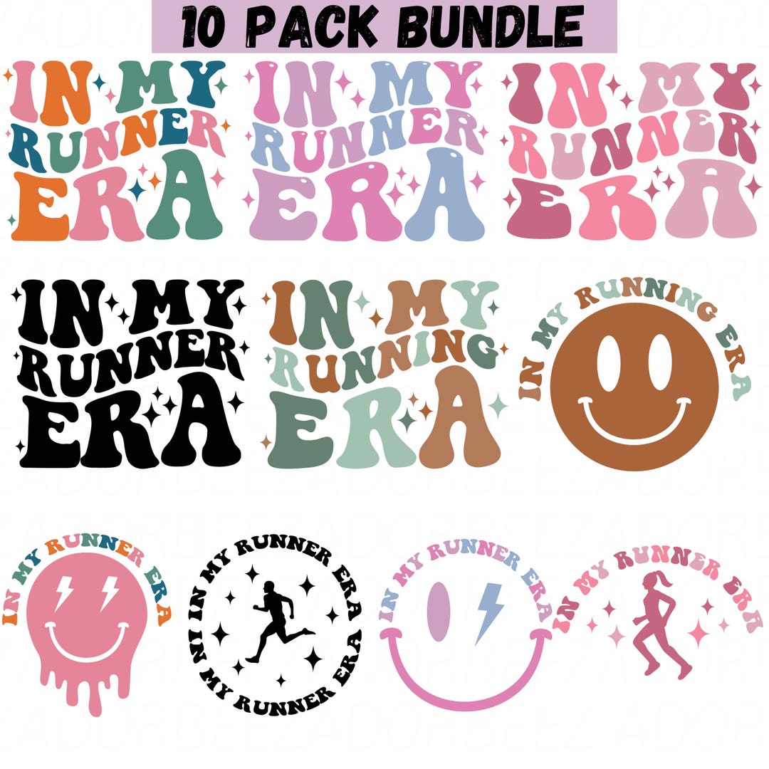 In My Runner Era Svg Png Bundle, Running Era Tshirt Design, Runner Svg ...
