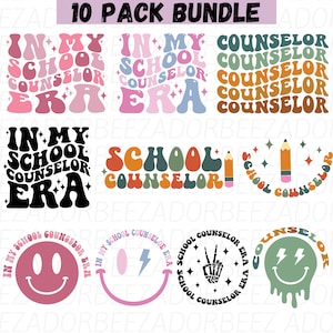 In My School Counselor Era Svg Png Bundle, Retro Counselor Svg, School ...