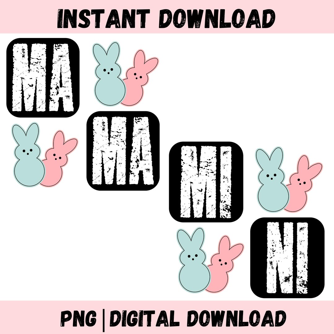 Checker Mama Png, Mama Mini Bunny Png, Easter Mama Png, Checkered Mama ...