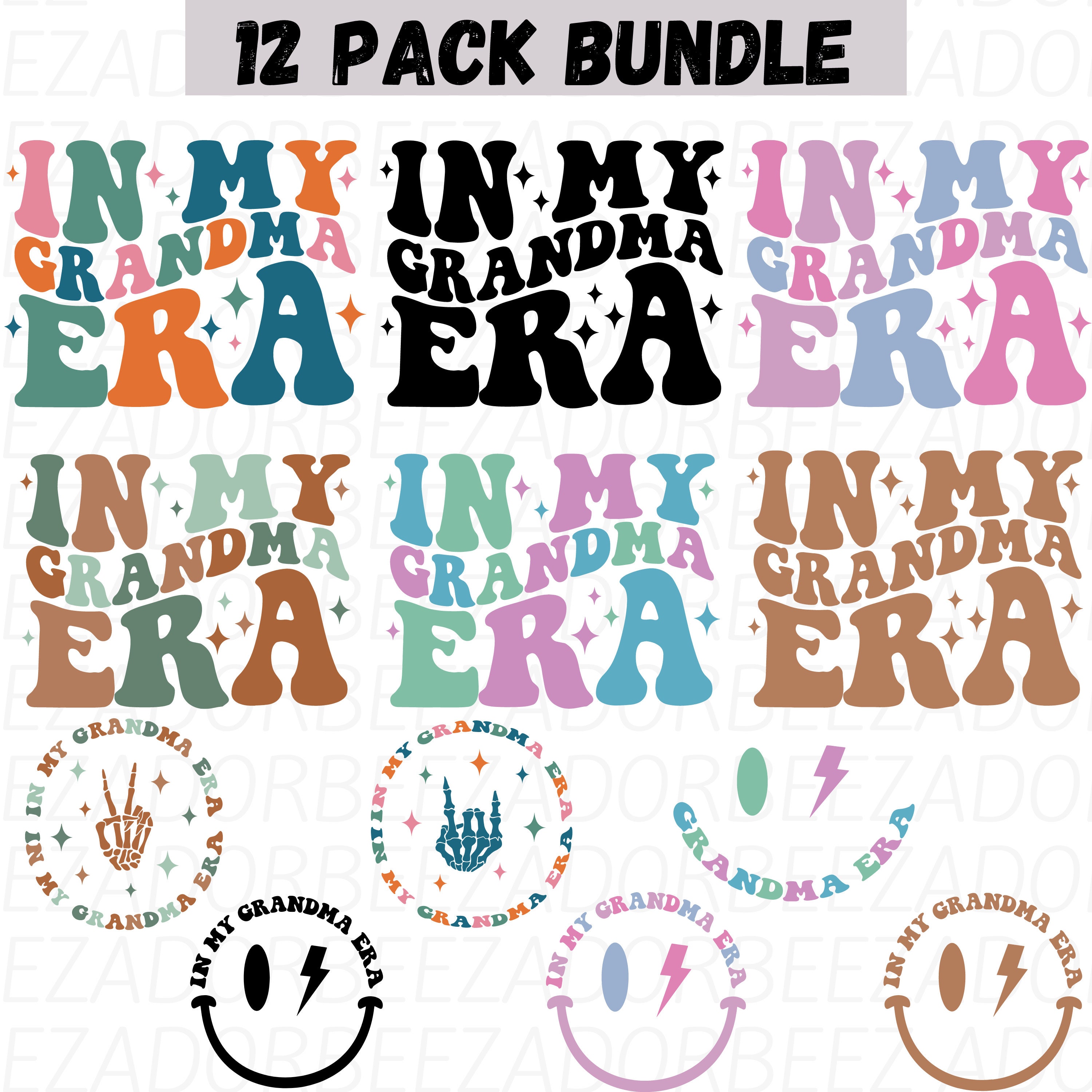 In My Grandma Era Svg Bundle, Grandma Era Png, Grandma Era Tshirt ...