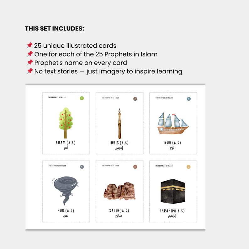 Prophets Print, 25 Prophets, Prophets Story, Printable Prophets, Kids ...