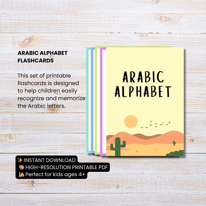 Arabic Alphabet Flashcards, Arabic Flashcards, Printable Flashcards ...