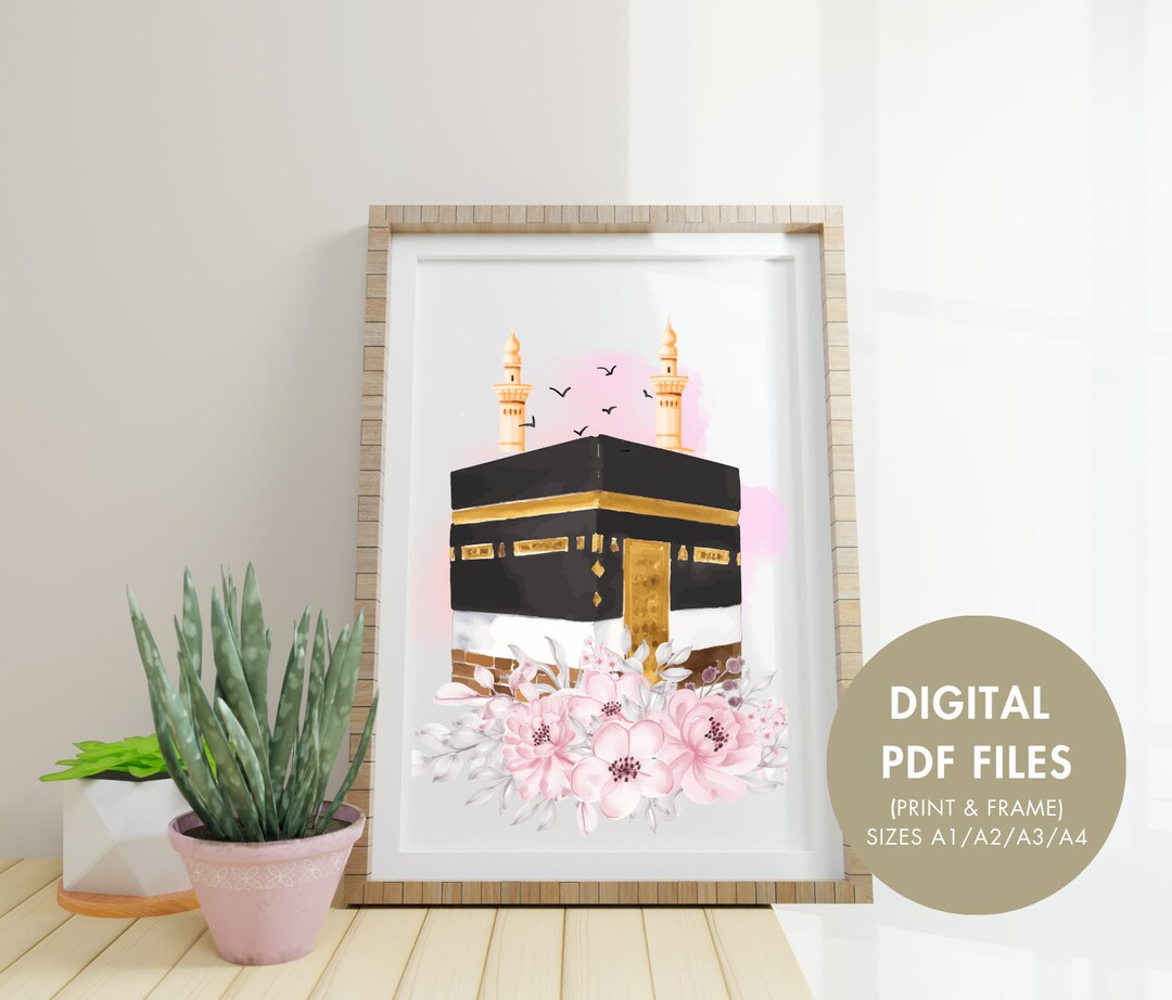 Kaaba Makkah Digital Print Kaaba Poster Makkah Kaabah in - Etsy