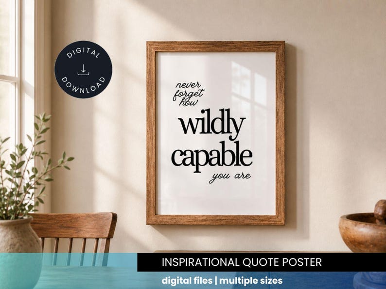 Inspirational Quote Poster, Motivational Mindset Art (digital Download ...