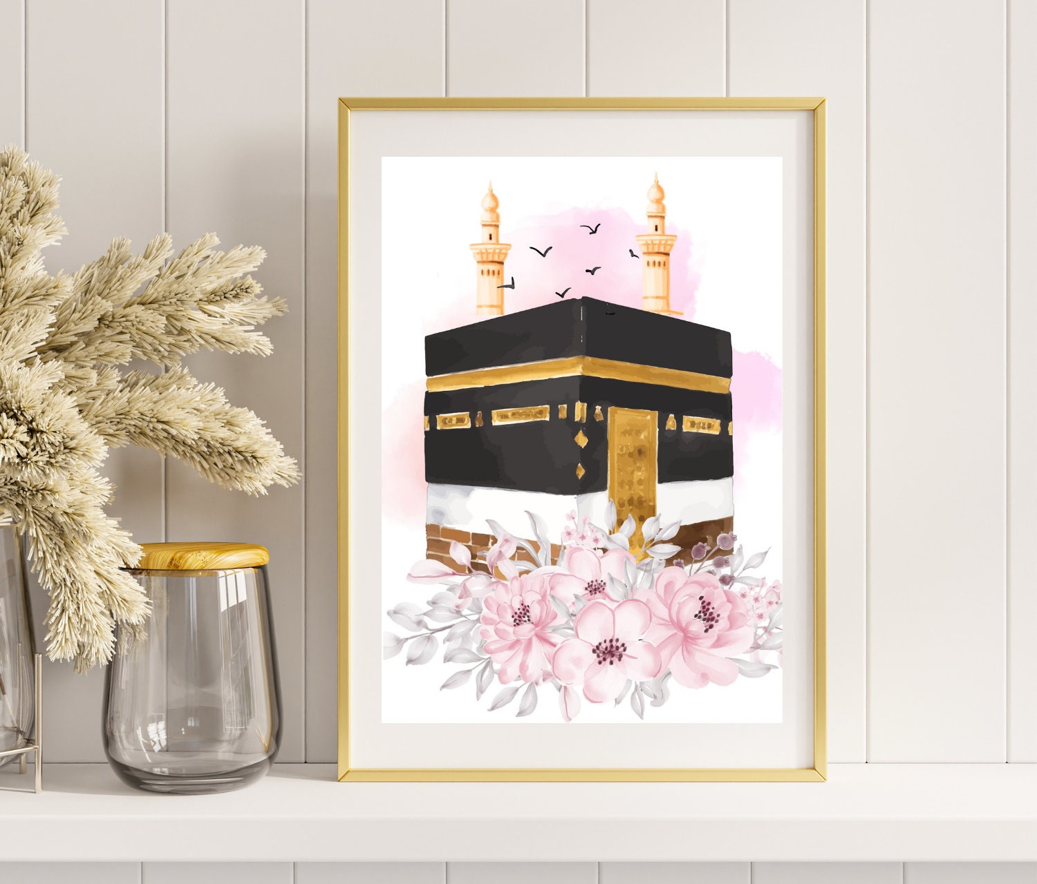 Kaaba Makkah Digital Print, Kaaba Poster, Makkah, Kaabah in Makkah Wall ...
