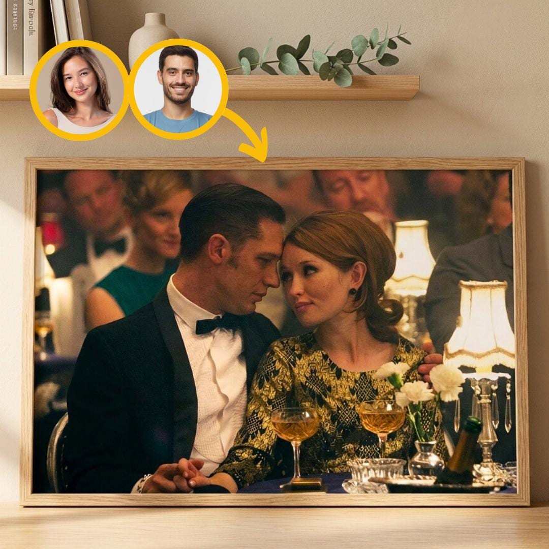 Custom Reggie and Frances Portrait as Legend Movie Couple With Face ...