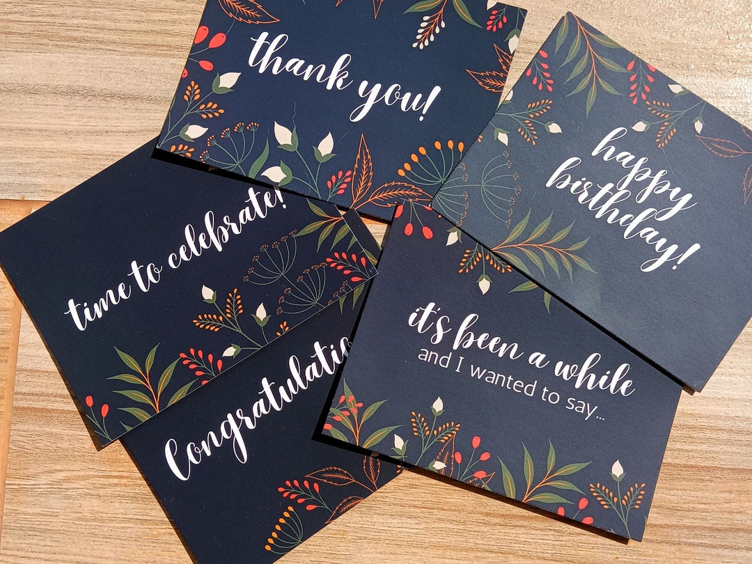 Luxury Botanical 10 Notecard Set, Beautiful Floral Notecards, Botanical ...