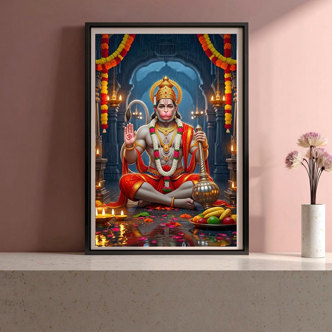 Lord Hanuman High-resolution Print: Hindu God Poster (digital Download ...