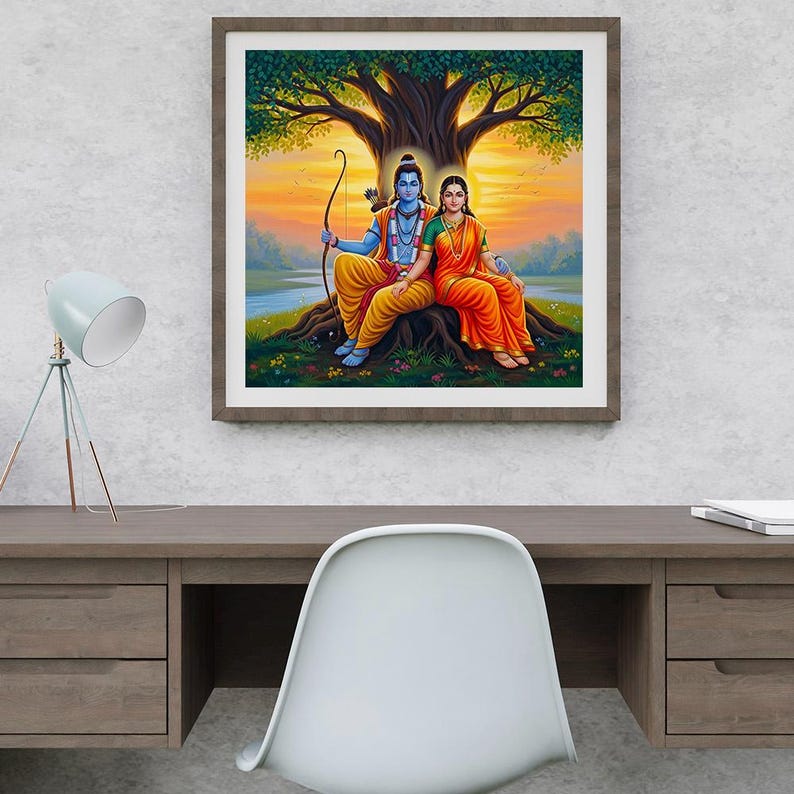Shri Ram and Devi Sita Maa Art: Hindu God Printable Wall Decor (digital Download) - Etsy UK