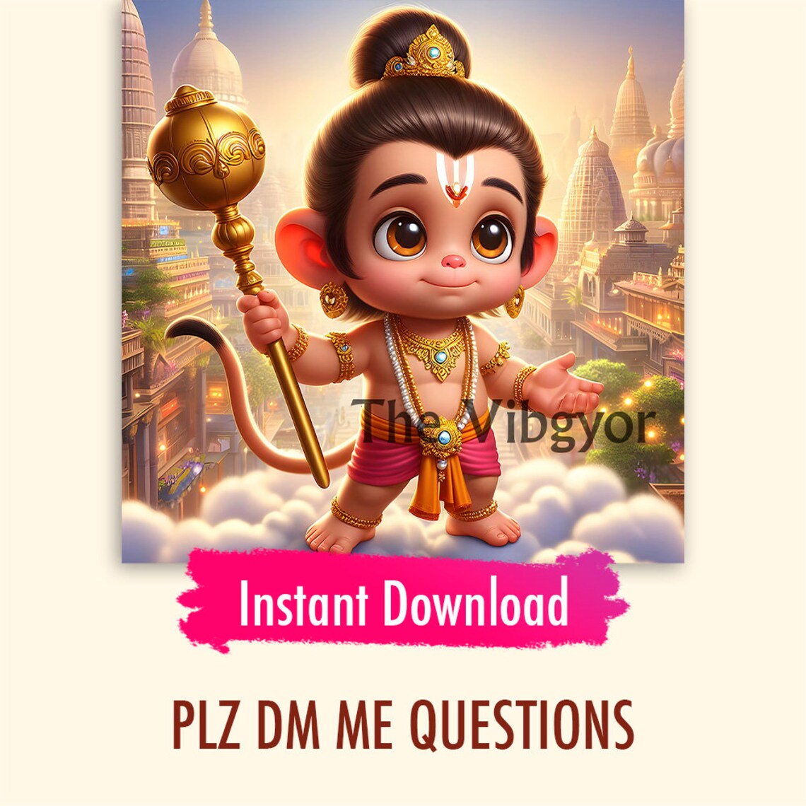 Lord Hanuman Ramayana Baby Toddler Hanuman Painting Canvas Art Home ...