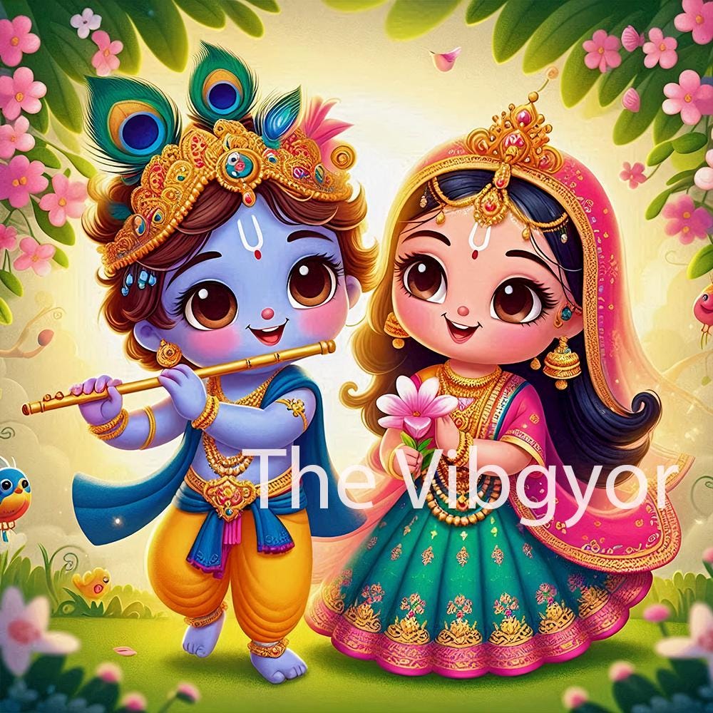 Baby Radha Krishna | Hindu God | Lord Krishna and Goddess Radha ...