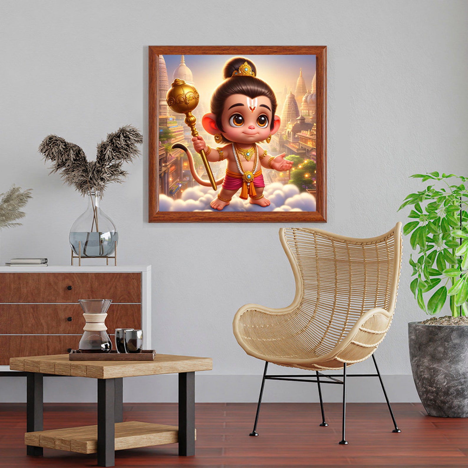 Lord Hanuman Ramayana Baby Toddler Hanuman Painting Canvas Art Home ...