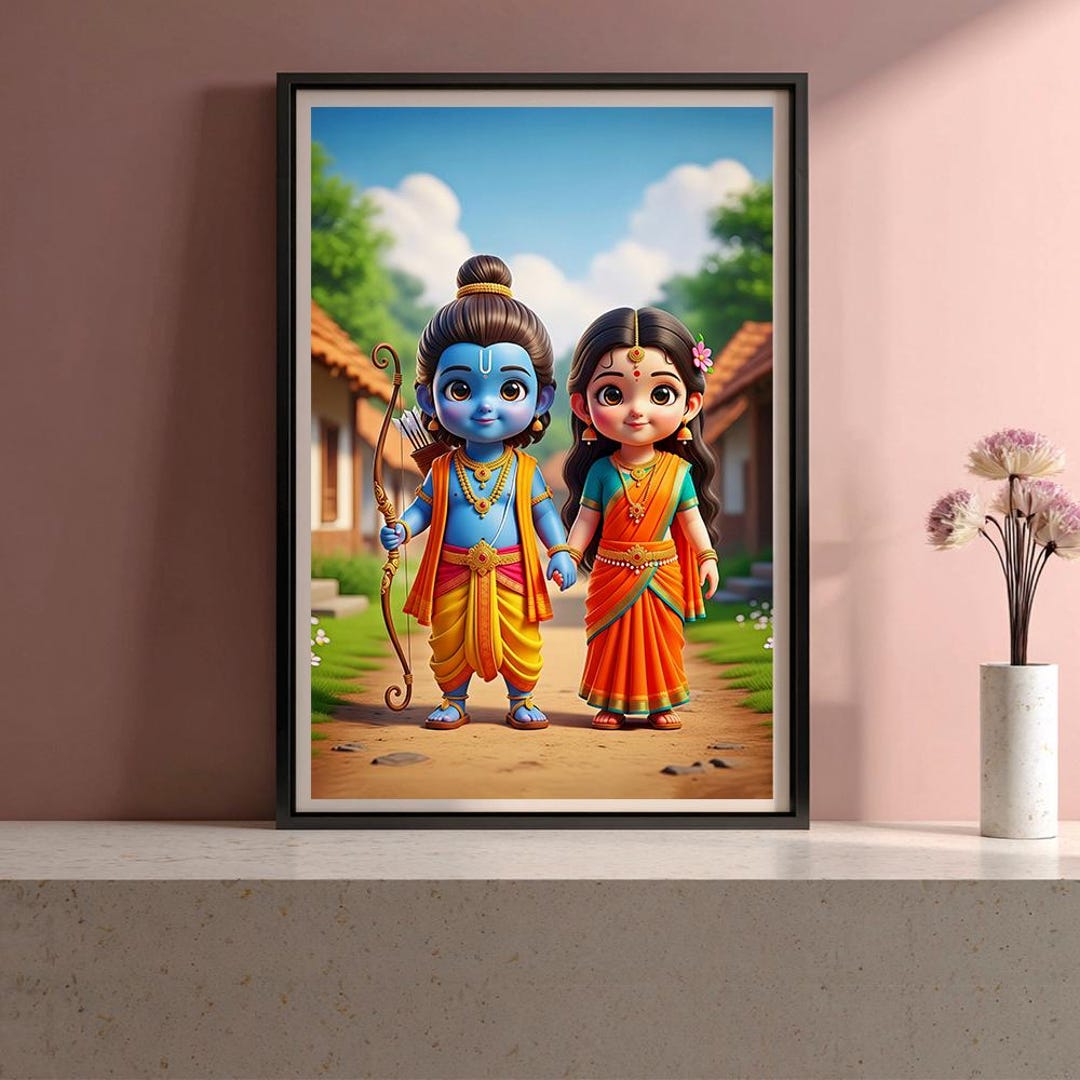 Sita Ram Spiritual Art | Hindu God Digital Print (digital Download ...