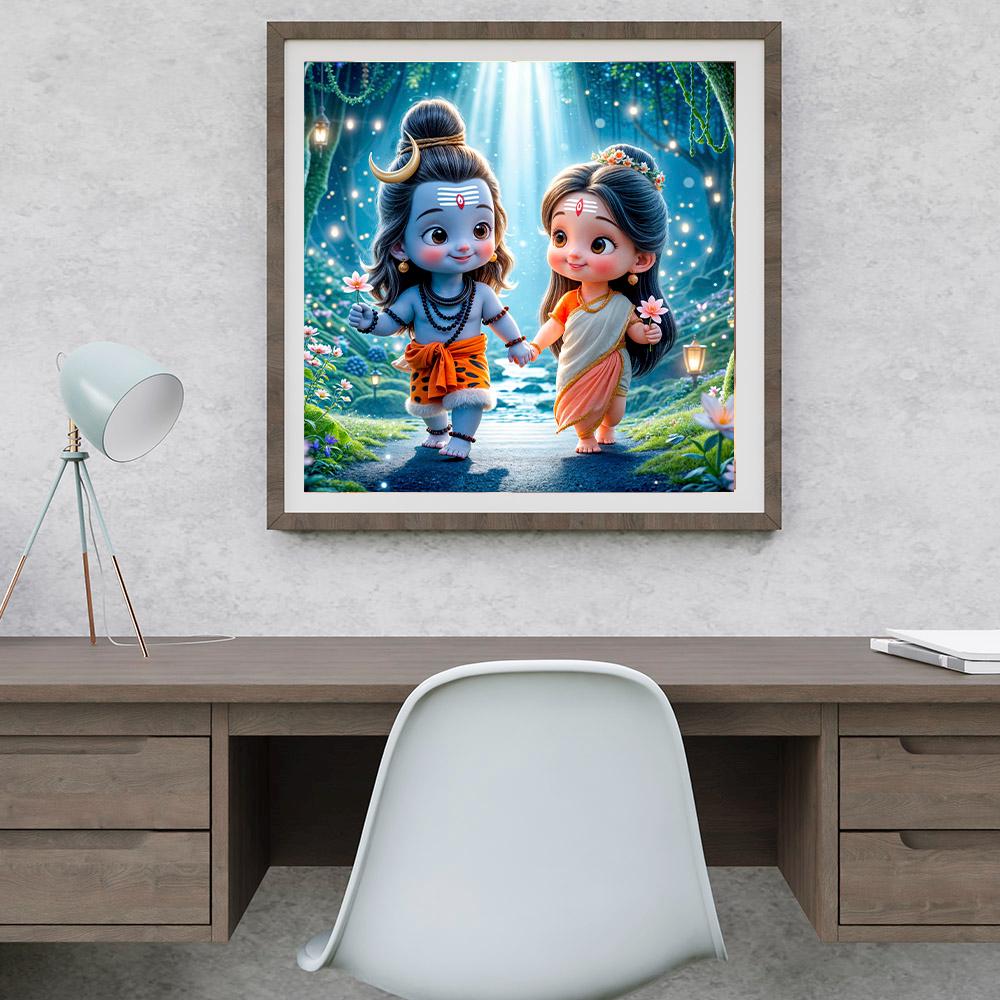 Baby Shiva Parvati Art: Hindu God Printable (digital Download) - Etsy