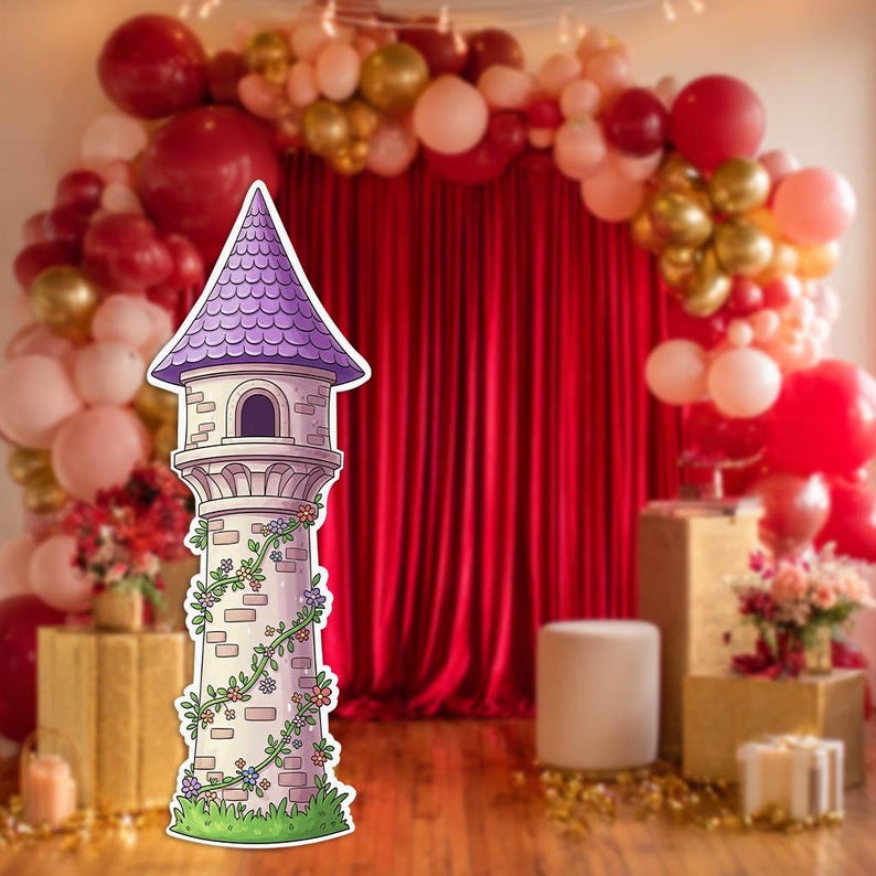 Rapunzel's Tower Cutout: Birthday Party Decor (digital Download) - Etsy