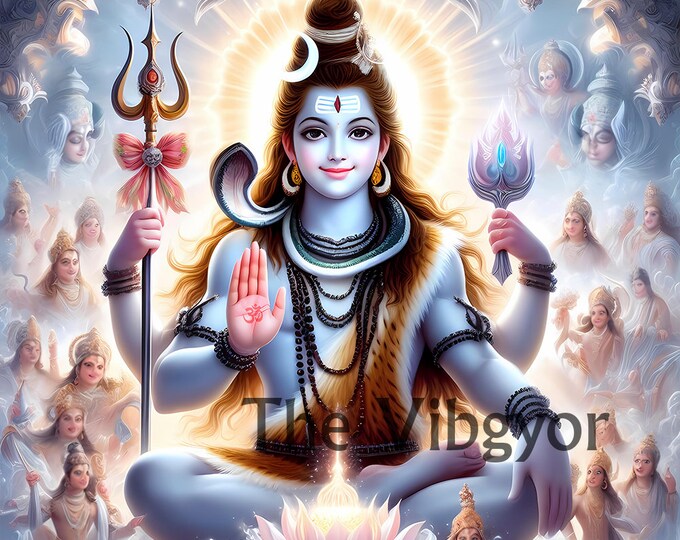 Lord Shiva Mahadev Art God Shankar Ji Hindu God Wall Art Digital Print ...