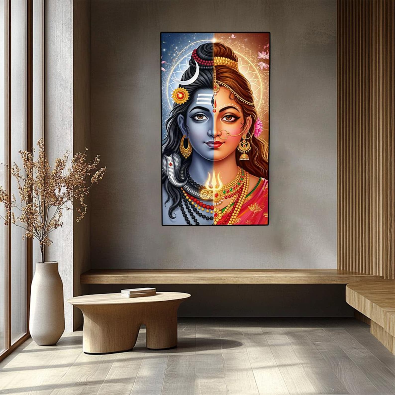 Shiv Parvati Wall Art: Hindu God High-resolution Print (digital ...