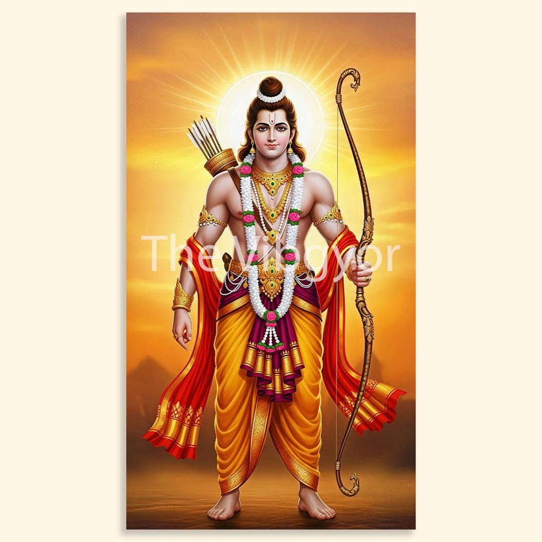 Lord Shri Ram Print: Hindu God Rama, High-resolution Digital Art ...