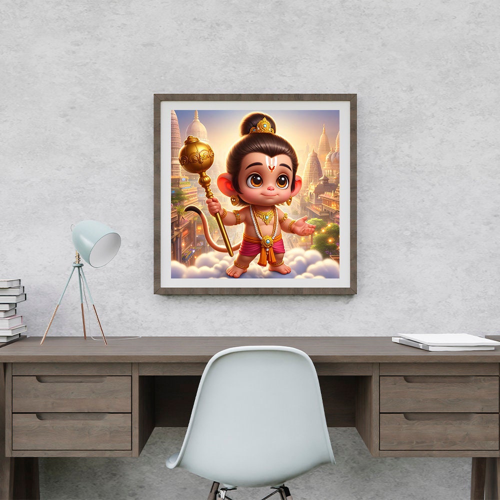 Lord Hanuman Ramayana Baby Toddler Hanuman Painting Canvas Art Home ...