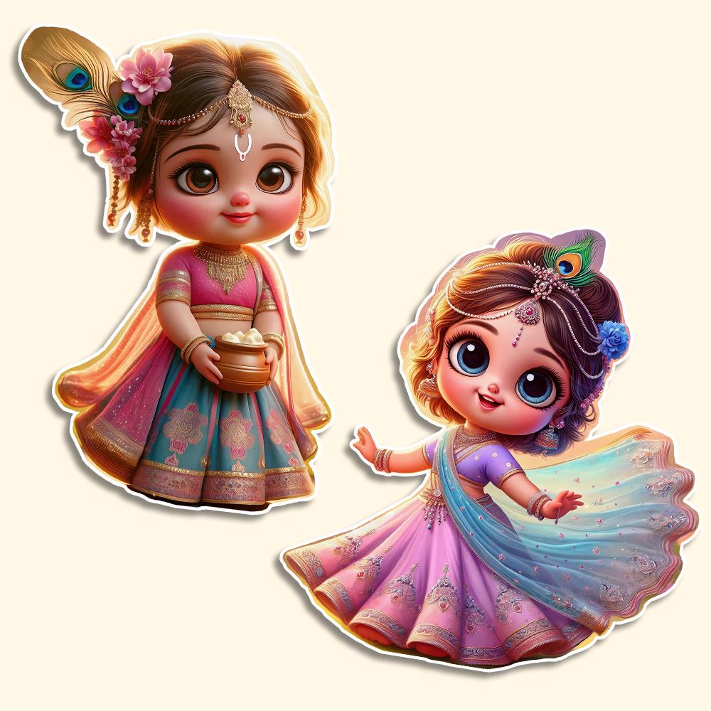 Baby Radha Rani Clipart: Transparent PNG, Event Decor (digital Download ...
