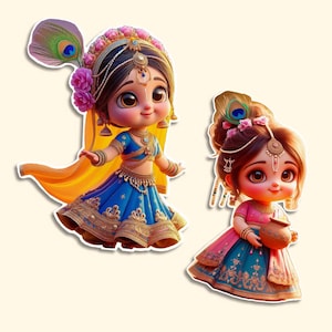 Baby Radha Rani Clipart: Transparent PNG, Event Decor (digital Download ...