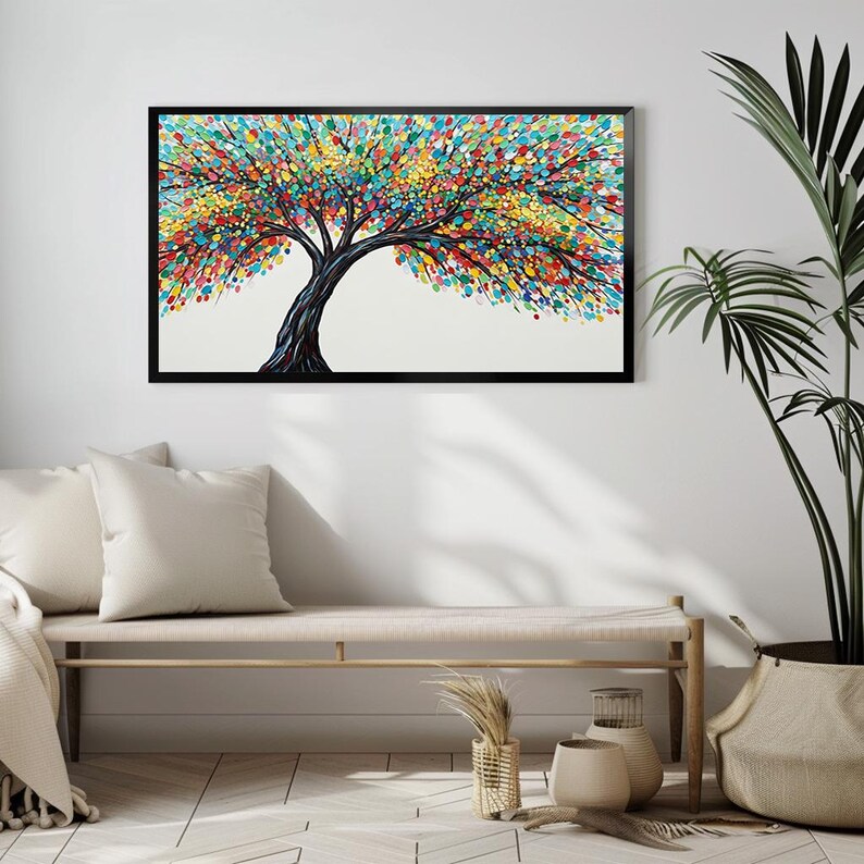 Colorful Abstract Tree : Digital Painting Wall Décor Art (digital ...