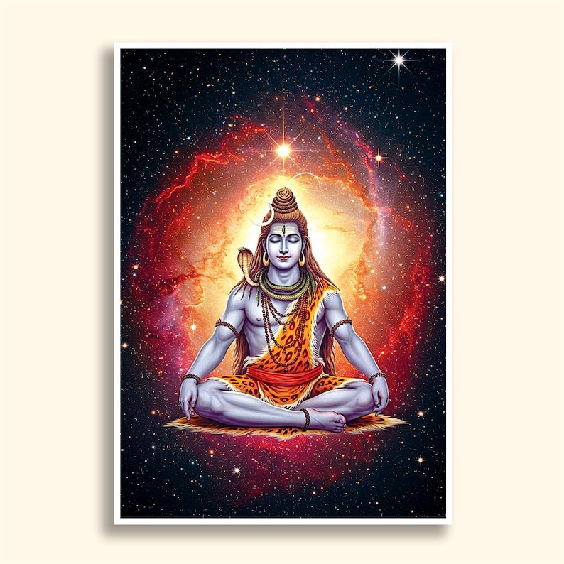 Lord Shiva | Lord Shiva in Deep Meditation | Shiva Digital Image | Hindu God Printable Image - Etsy
