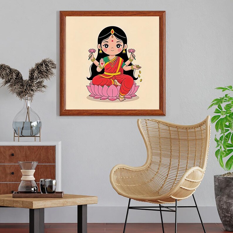 Laxmi Maa Hindu Goddess Art: Printable Spiritual Decor (digital ...