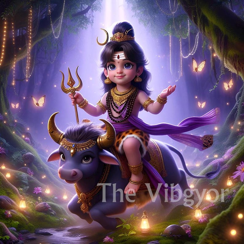 Baby Lord Shiva Art: Hindu God Digital Print (instant Download) - Etsy