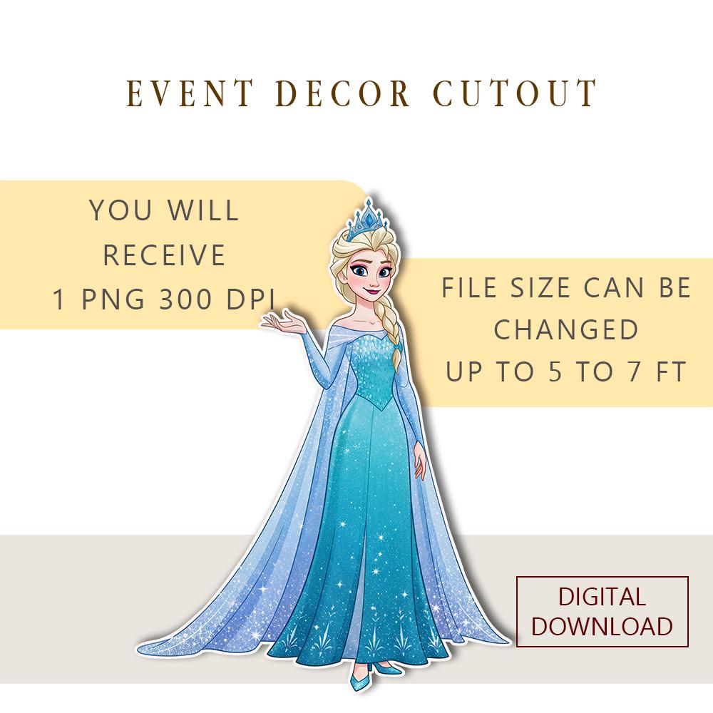 Elsa PNG Cutout | Printable Clipart for Crafts & Decor Projects ...