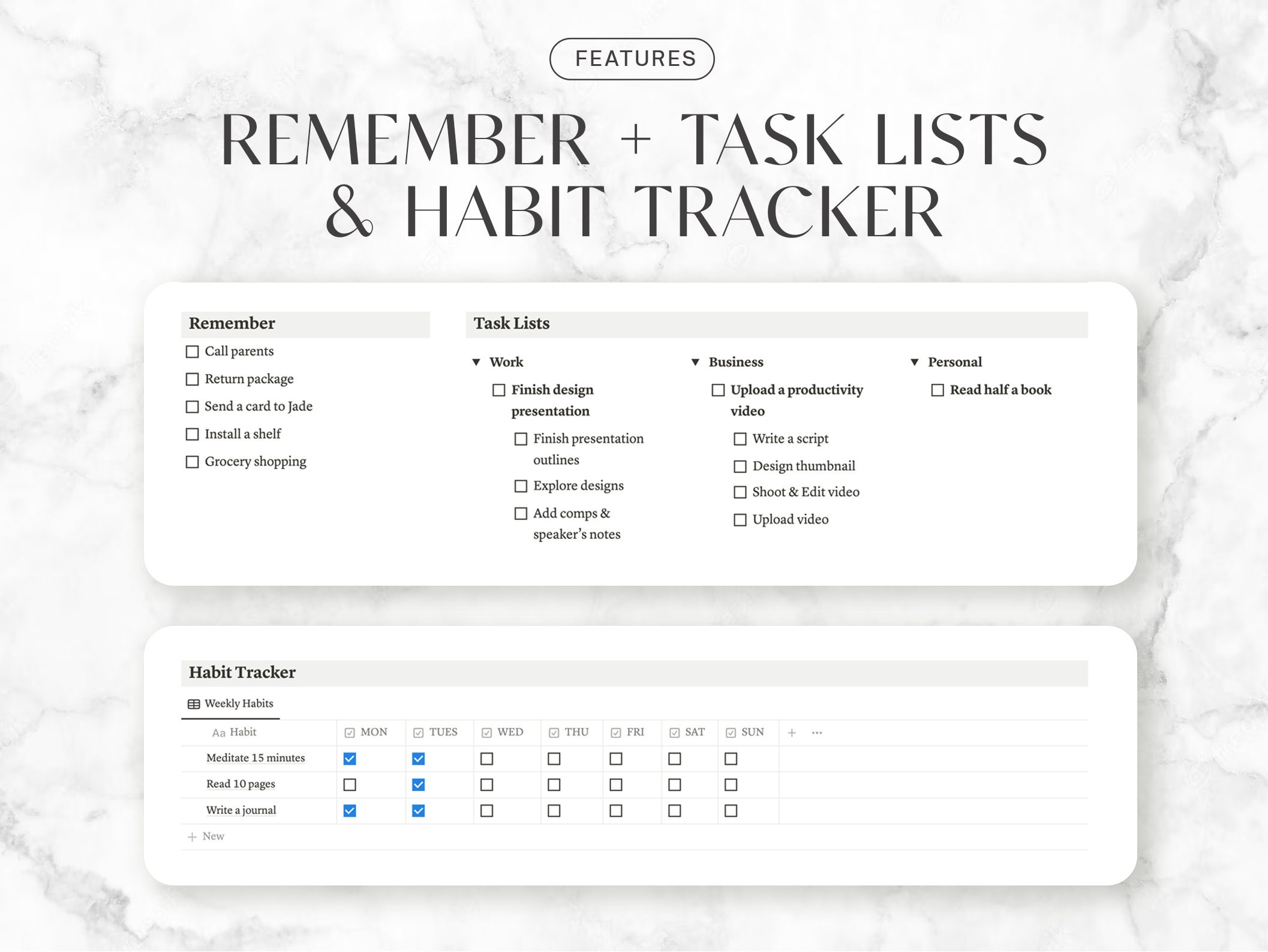 Notion Productivity Planner, Task Management Template, Time Management ...