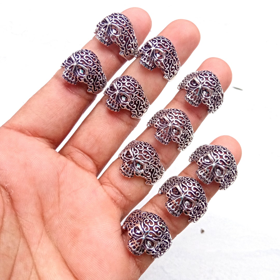 Keith Richards Style Skull Ring, Skull Ring Punk Gothic Bikers Pinky ...