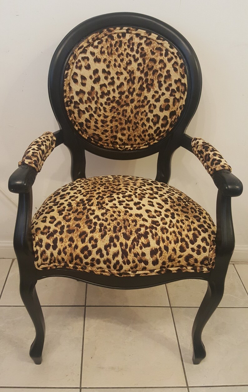 Italian Leopard Print Medallion Black Dining Set - Etsy
