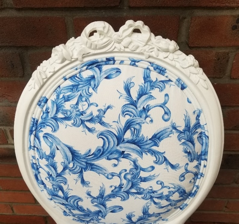 Antique Rococo White / Light Blue French Salon Chair - Etsy UK