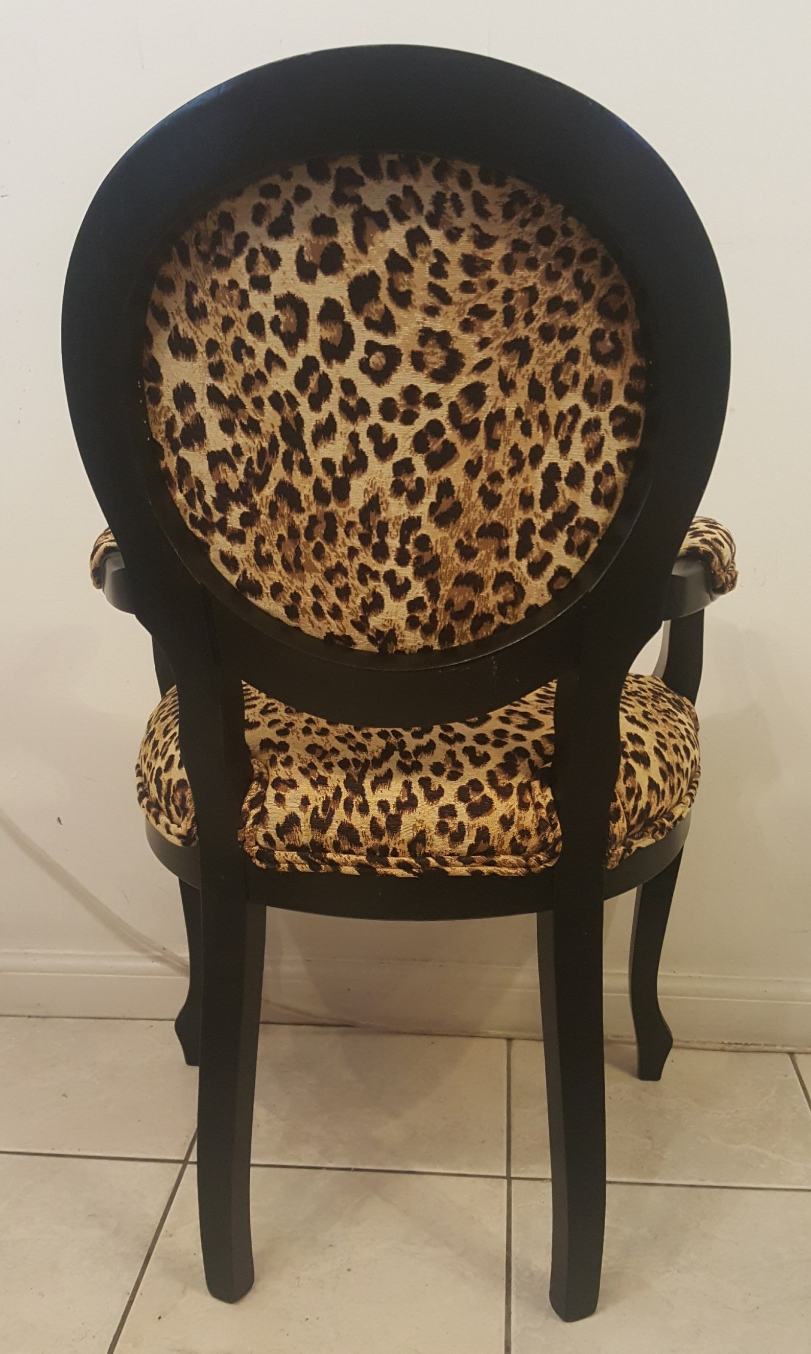 Italian Leopard Print Medallion Black Dining Set - Etsy