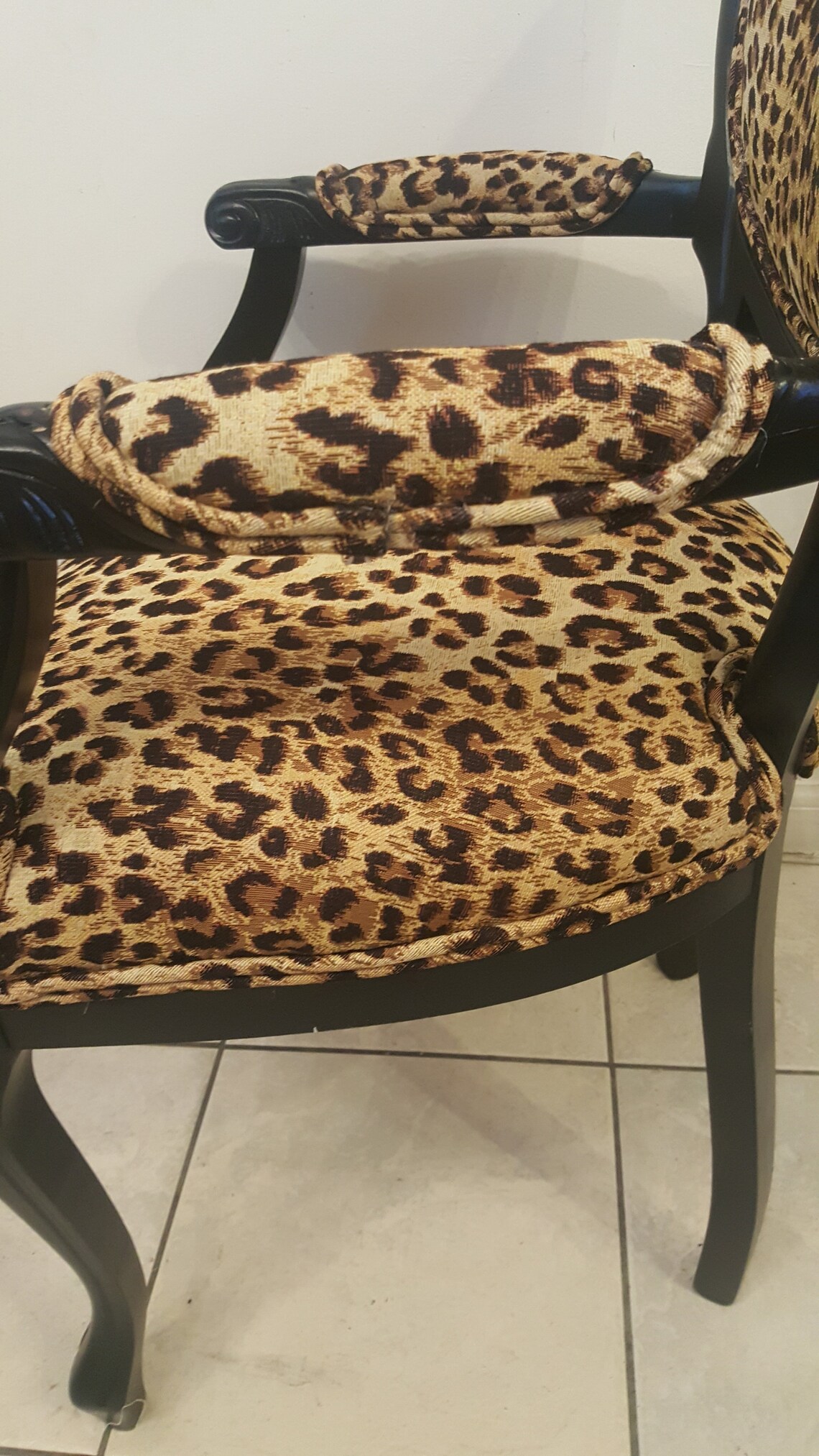 Italian Leopard Print Medallion Black Dining Set - Etsy