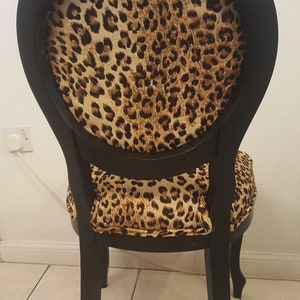 Italian Leopard Print Medallion Black Dining Set - Etsy