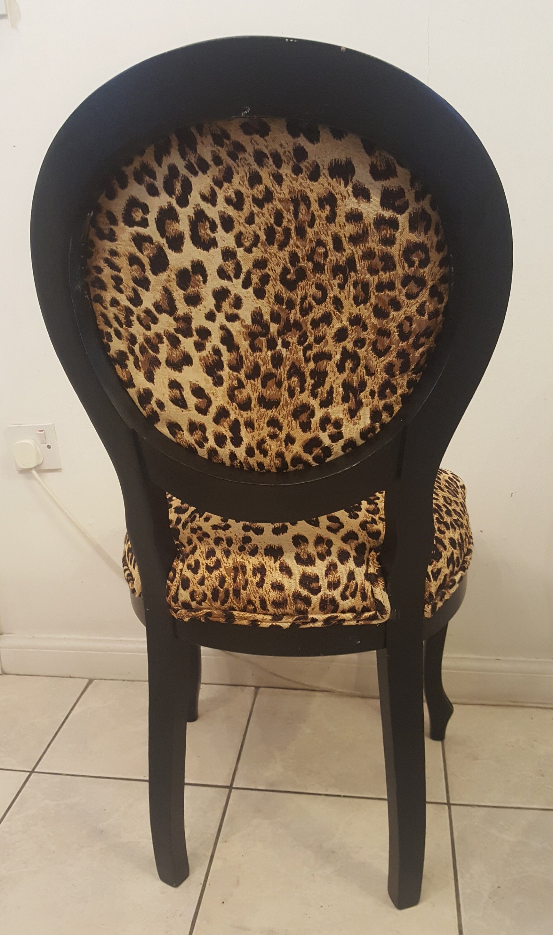 Italian Leopard Print Medallion Black Dining Set - Etsy
