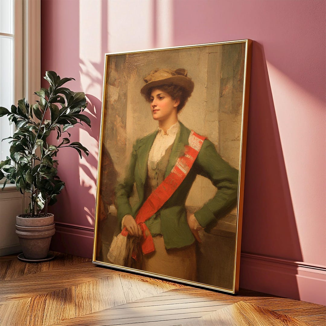 Suffragette Portrait Feminist Vintage Wall Art Historical Woman Power ...