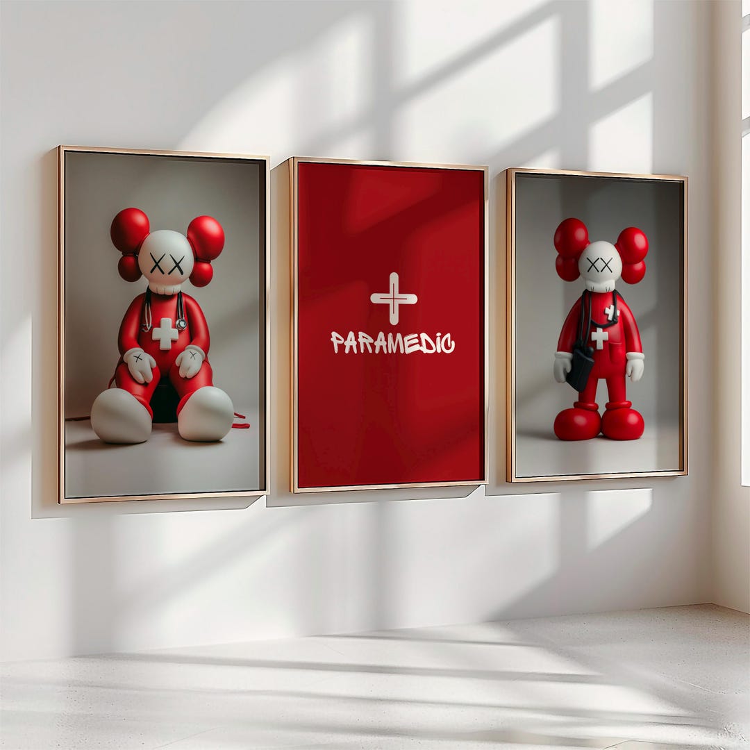 Future Paramedic Stylish Red Pop Art Wall Print Modern EMT Gift Funny ...
