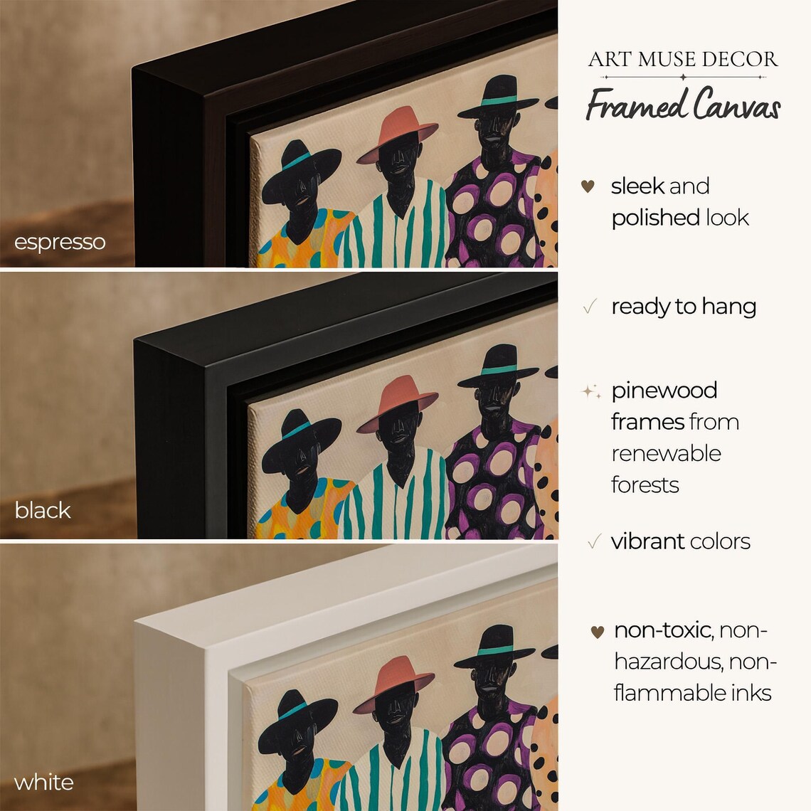Afro Fashion Modern Art Print: Modernist Abstract Shapes, Boho Wall ...