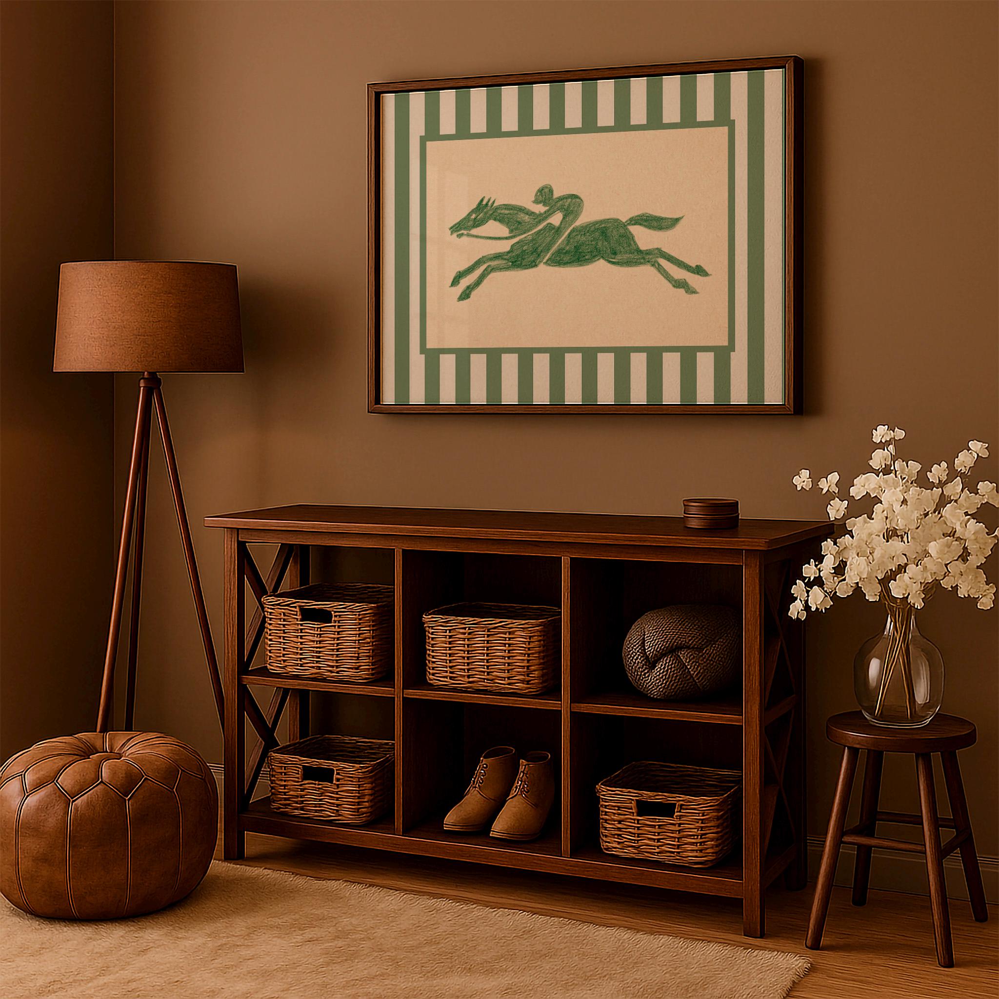 Vintage Polo Player Print: Equestrian Wall Art, Western Decor - Etsy