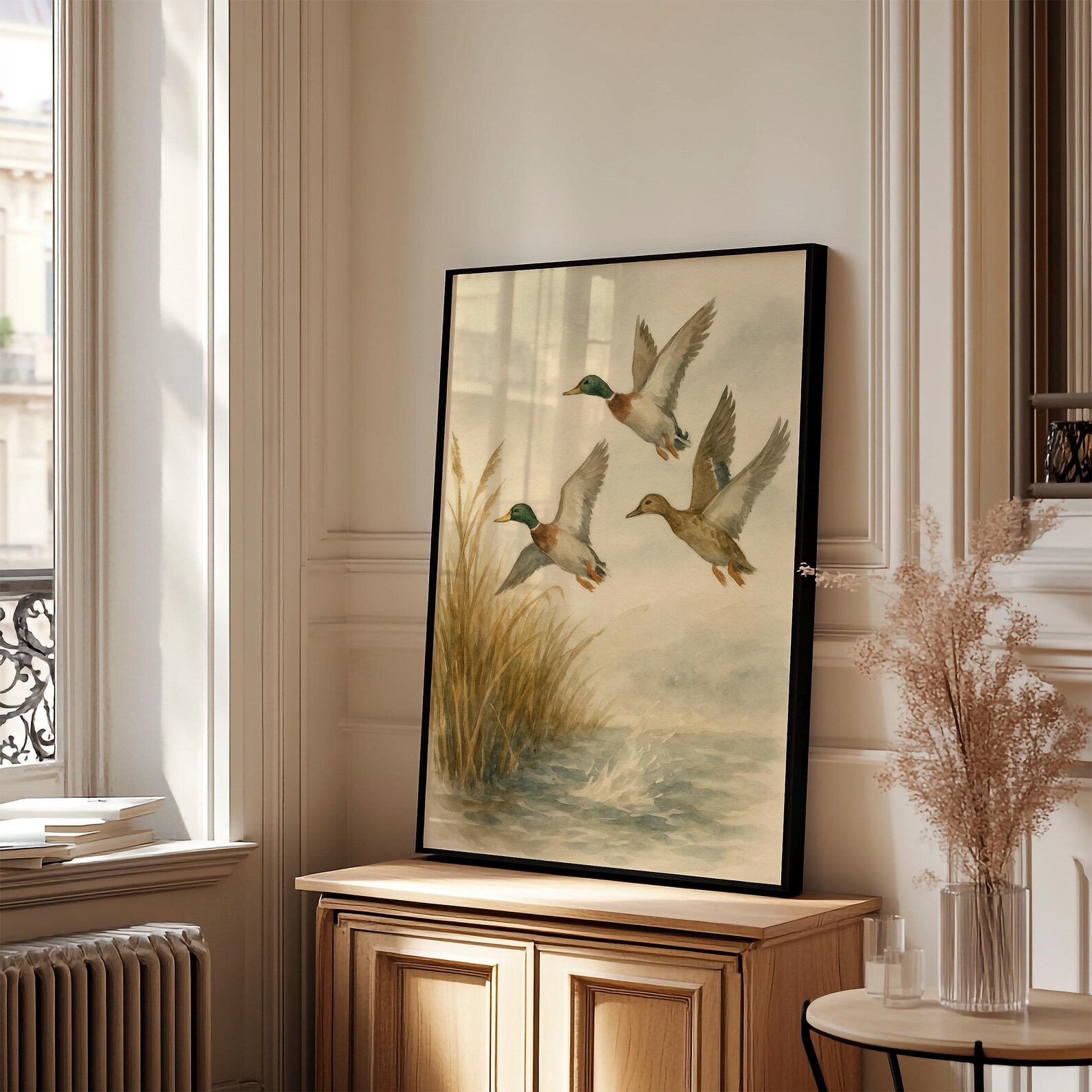 Vintage Mallard Duck Print: Rustic Hunting Lodge Wall Art - Etsy