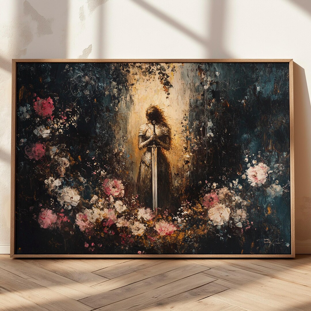 Female Knight Warrior Wall Art Medieval Feminist Gothic Print Library ...