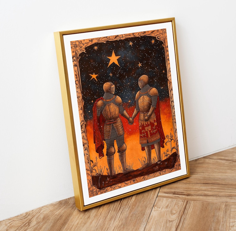 Medieval Knights Holding Hands | Medieval Love Poster | Printable Art ...